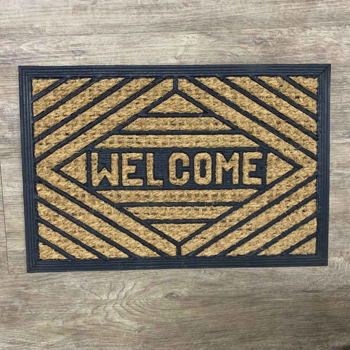 WELCOME RUBBER & GRASS DOOR MAT - Roots Home